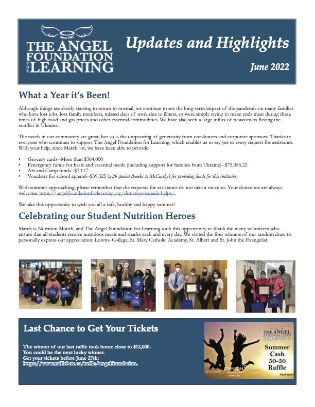 Newsletters – Angel Foundation For Learning