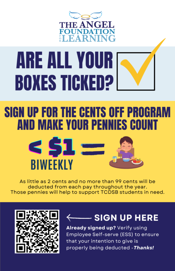 TCDSB Staff Payroll Deduction – Angel Foundation For Learning